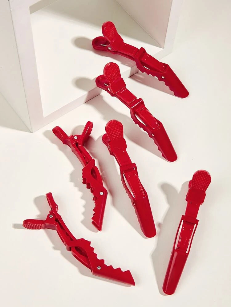 Red Alligator Hair Clips - 6pc – Jersey Shore Barber Supply